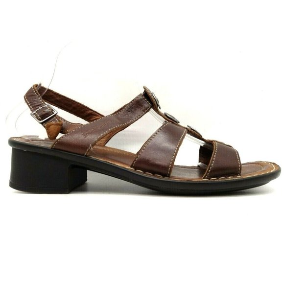 Josef Seibel | Shoes | Josef Seibel Brown Leather Buckle Block Heel ...